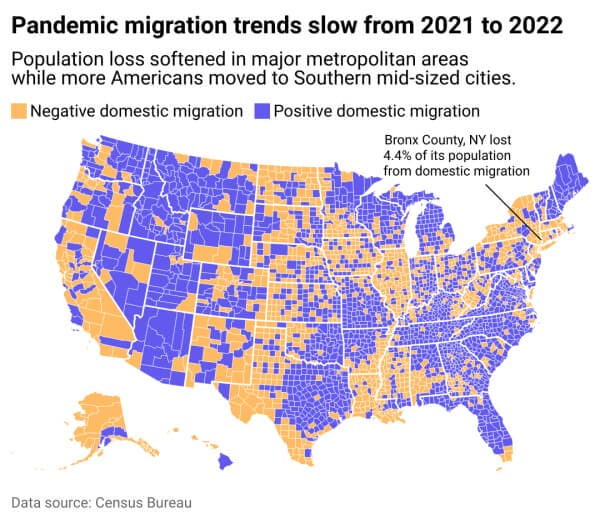 People Are Still Moving Away From Large Cities, While Mid-Sized Cities ...